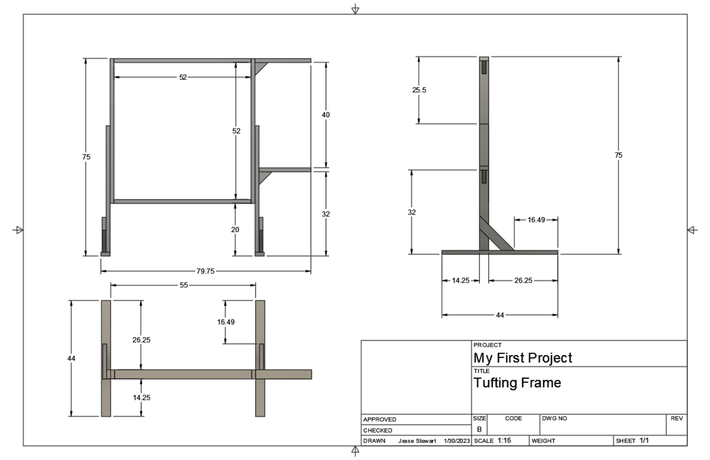 Plans for tufting frame - Project Talk - Lansing Makers Network