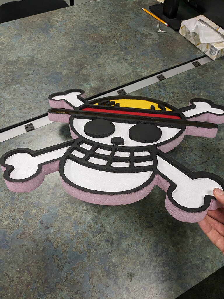 How was this accomplished: exact cutting of purple insulation foam ...